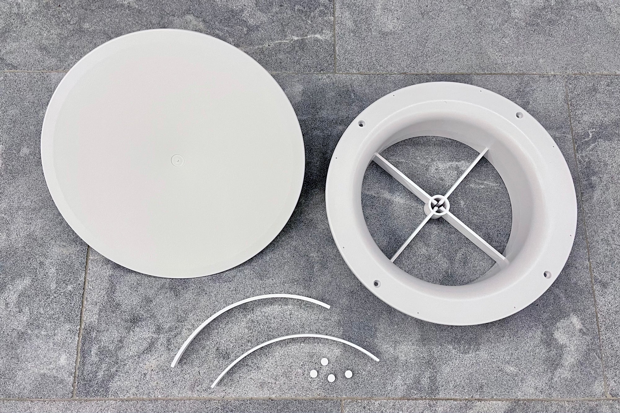 DVS 200mm Flat Diffuser and Egg Crate Grille